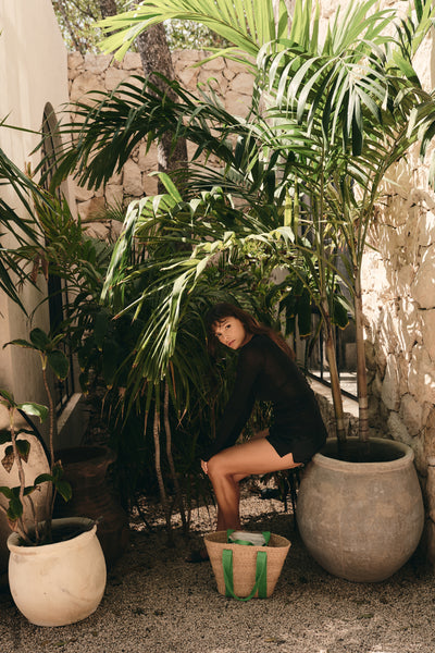 Toci Straw Tote Bag – Kayu